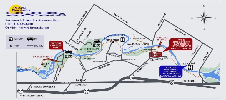 Map and Directions - Raft Rentals